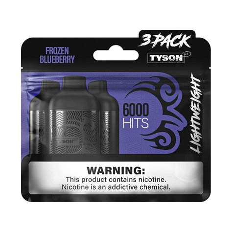 Tyson 20 Lightweight Disposable 6000 Puffs Pack Of 3