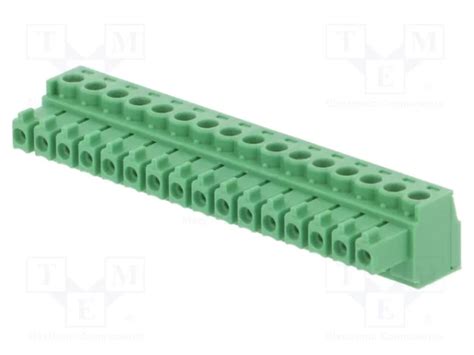 16 1 3 81mm Green Plug P 3 81mm Pluggable System Terminal Block Rohs Etusker
