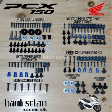 Jual Baut Full Body Honda Pcxbaut Full Set Body Pcxbaut Pcx Original