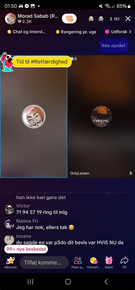 Vild live her til aften fandt ikke ud af hvad det gik ud på andet