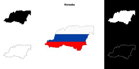 Coroza Región Contorno Mapa Conjunto 51157958 Vector En Vecteezy