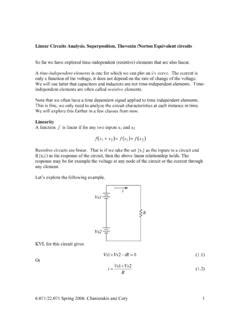 Linear Circuits Analysis MIT OpenCourseWare Linear Circuits Analysis Mit Opencourseware Pdf