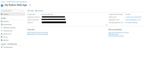 Python Sample Web App And Api For Azure Ad B2c Journey Of The Geek