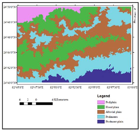 Map Of Geomorphic Units Of The Study Area Download Scientific Diagram