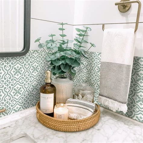 Alwayspon Vinyl Waterproof Tile Sticker Peel And Stick Self Adhesive Backsplash Tile Transfer