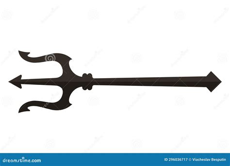 Black Trident Icon Stock Vector Illustration Of Arrow 296036717