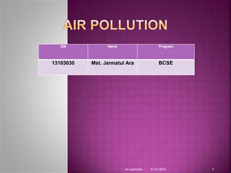 Air Pollution Slide Presentation Pptx