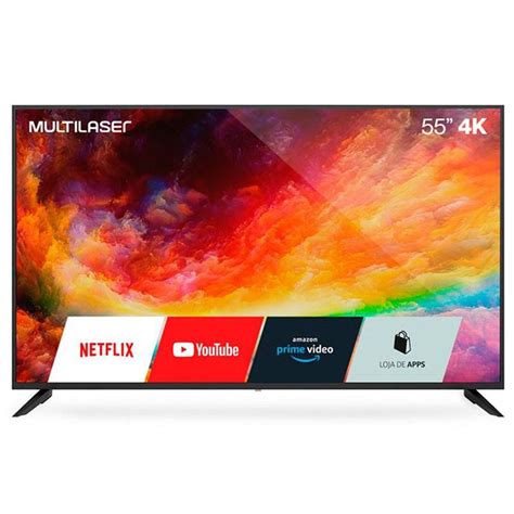 Smart Tv Led 55 Polegadas 4k Wifi Integrado Tl025 Multilaser Tv 4k Ultra Hd Magazine Luiza