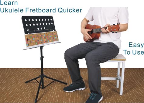 Ukulele Chord Chart Poster Ukulele Fretboard Note Chart Instructional