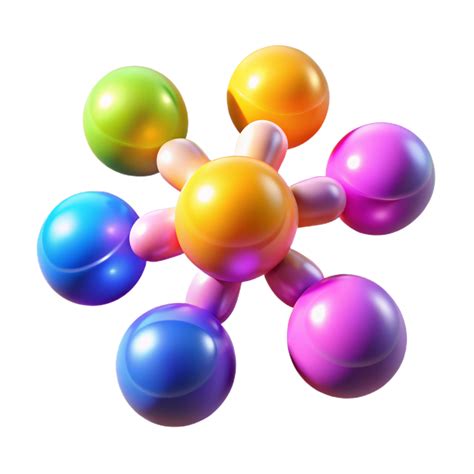 Vibrant Abstract Colorful 3d Molecular Structure Abstract Science