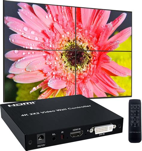 Video Wall Controller Contrôleur De Mur Vidéo 2x2 4k Processeur De Mur Vidéo Hdmi Avec