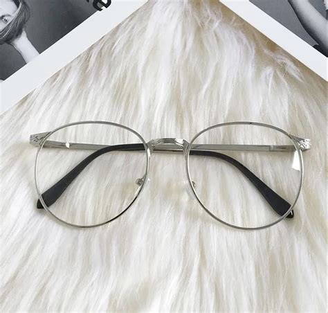 Kawaii Chic Noah Silver Metallic Spectacles Cute Eyeglasses For Women Fashion Eye Glasses