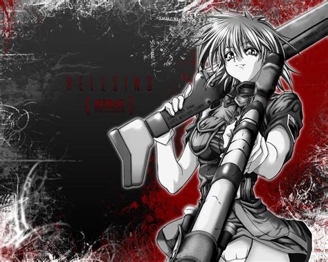 Drawing Illustration Anime Hellsing Seras Victoria Comics Seras Sketch Fictional