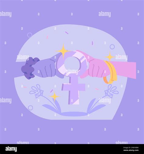Womens Determination A Flat Vector Illustration Of A Woman Facing