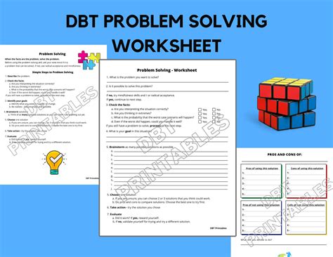 Dbt Problem Solving Worksheet Coping Skill For Stressful Situations