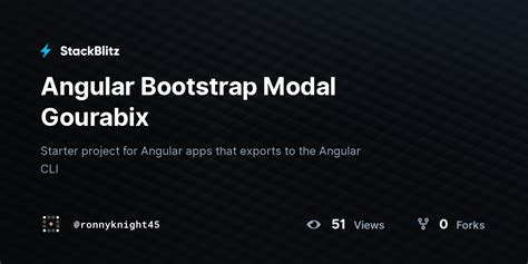 Angular Bootstrap Modal Gourabix Stackblitz