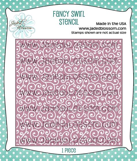 Fancy Swirl Stencil Jaded Blossom