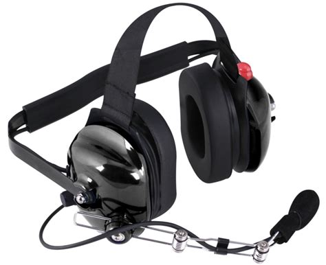 Extreme High Noise Dual Muff Headset With Flex Boom Microphone Black