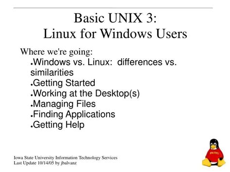 PPT Basic UNIX Linux For Windows Users PowerPoint Presentation Free Download ID