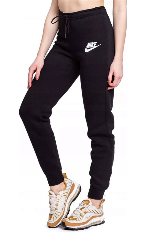 R M Nike Spodnie Dresowe Damskie Czarne Essential Młodzieżowe 193146600927 • Cena Opinie