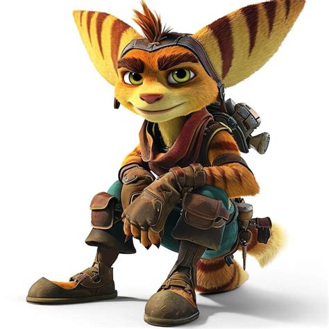 Premium Photo So Cute Jak And Daxter Isolated On White Background