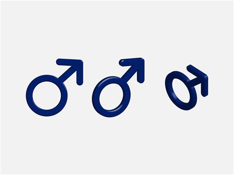 Vector Realistic 3d Male Gender Sign 40753838 Vector Art At Vecteezy