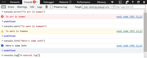 Devtools Console Microsoft Edge Development