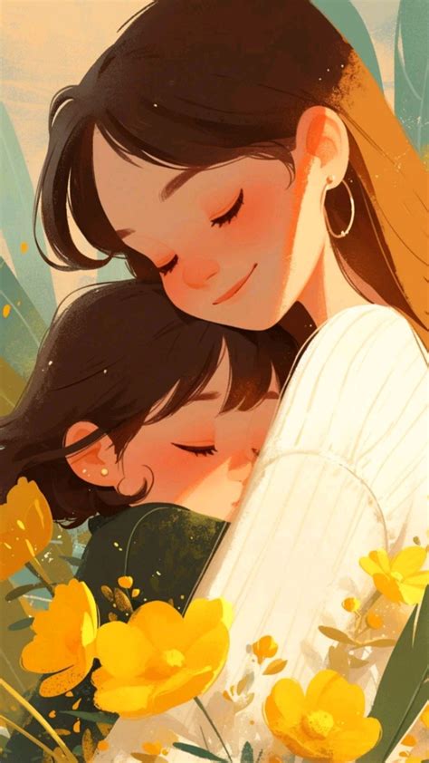 Mother Daughter Cartoon Images