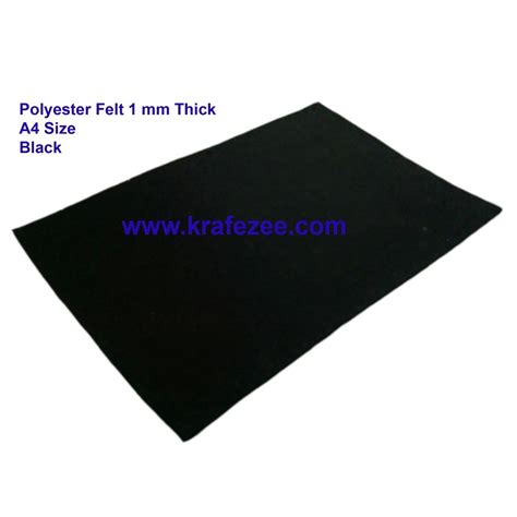 Kain Felt Nipis Poly Felt 1mm A4 Size Black Shopee Malaysia