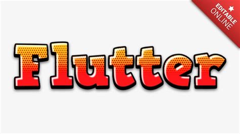 Flutter Comic Font Text Effect Generator