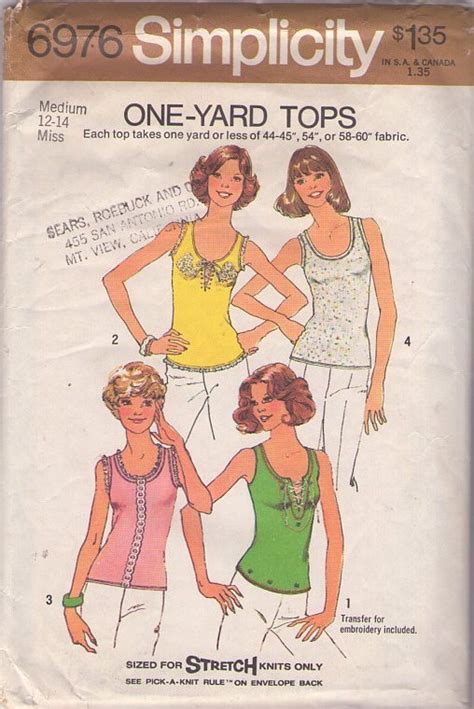Simplicity 6976 Vintage Sewing Patterns Fandom