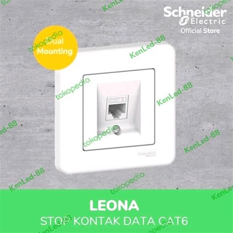Jual Outlet Module Data Cat 6 Schneider Leona Colokan Rj45 Internet