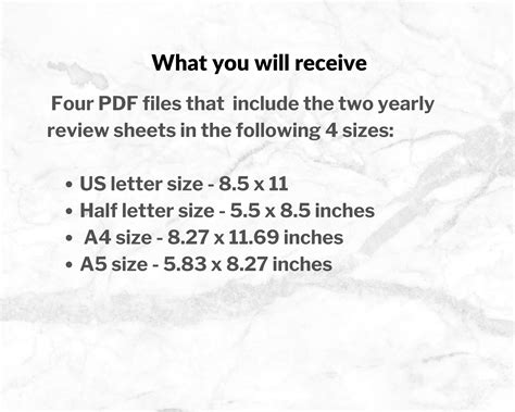 Yearly Reviewyearly Planner Printable Annual Reflection Etsy