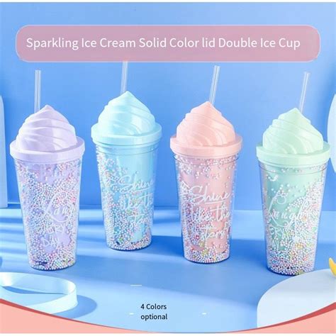 Satın Alın Summer Ice Cup Summer Water Cup Internet Celebrity Straw Cup
