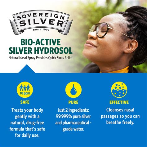 Bio Active Silver Hydrosol Natural Nasal Spray Sovereign Silver