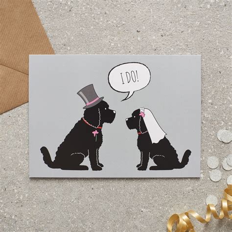 Cockapoo Labradoodle Black Wedding Card £295 Mischievous Mutts