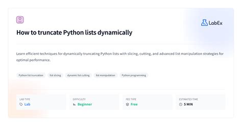 How To Truncate Python Lists Dynamically Labex