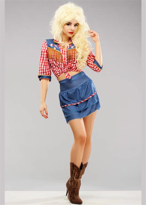 Womens Dolly Parton Wild West Cowgirl Costume