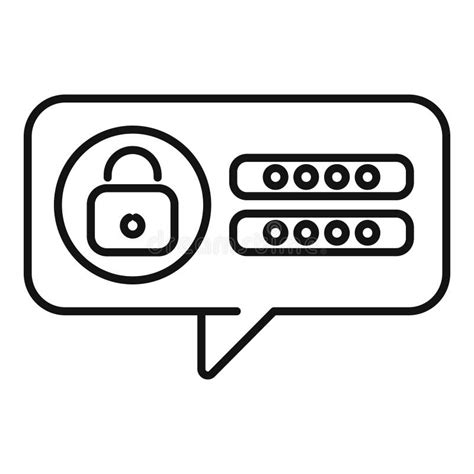 Speech Bubble Showing Password Being Protected By Lock Stock Vector Illustration Of Icon