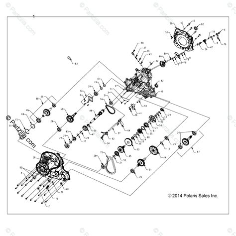 Polaris Atv 2015 Oem Parts Diagram For Drive Train Main Gearcase