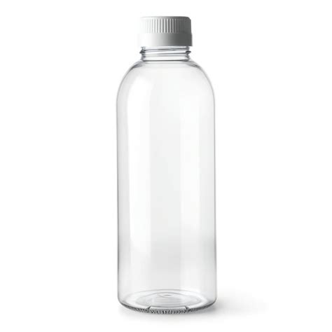 Botella De Plástico Vacía Aislado Sobre Fondo Blanco Foto Premium