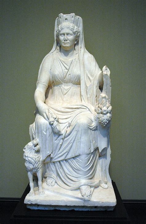 Magna Mater Cybele Roman Statue Marble 1st Century Ad Getty
