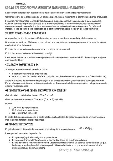 Modelo Mundell Fleming Warning Tt Undefined Function 32 Semana 14 Is Lm En Economia Abierta