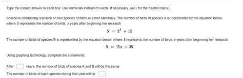 Type The Correct Answer In Each Box Use Numerals Instead Of Words If Necessary Use For The