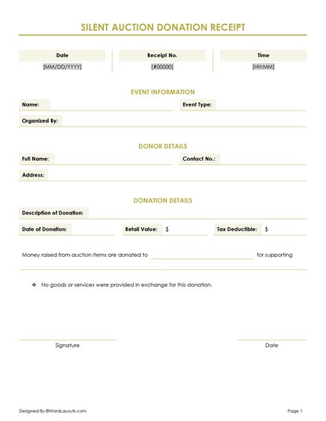 Editable Taxi Receipt 2 Per Page Wordlayouts