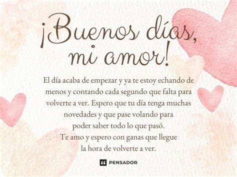 ¡buenos Días Amor 68 Mensajes De Buenos Días Románticos Y Apasionados