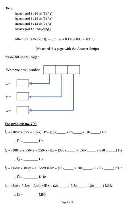 Solved A Communication System Transmits Multiple Signals