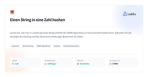 Javascript String Hashing Sdbm Algorithmus Labex