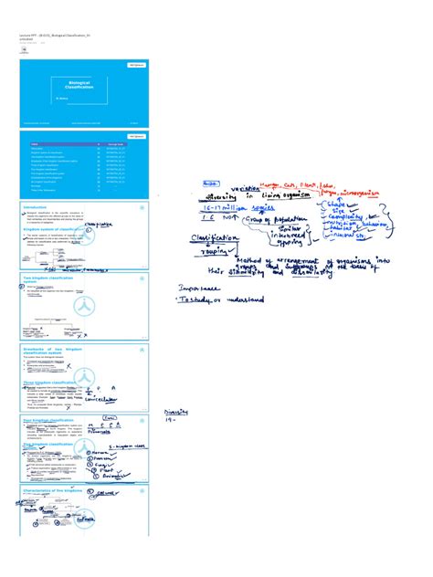 Lecture Ppt B 015 Biological Classification Xi Unlocked Pdf