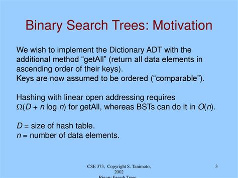 Cse 373 Copyright S Tanimoto 2002 Binary Search Trees Ppt Download